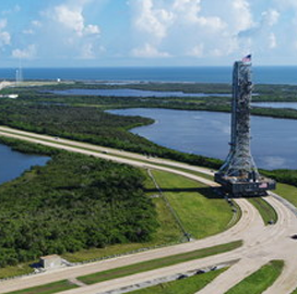 Jacobs Moves NASA's EM-1 Mobile Launcher to Launch Pad at Kennedy Space ...