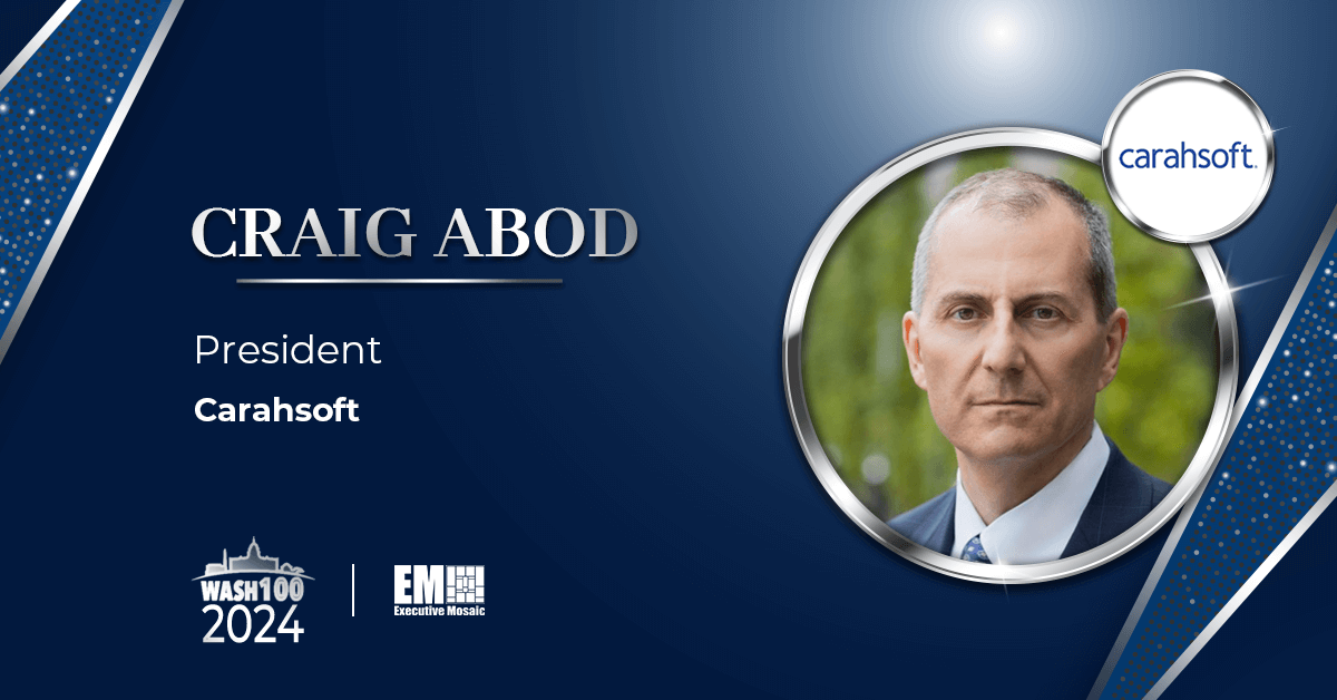 Carahsoft’s Craig Abod Secures 10th Wash100 Award – ExecutiveBiz