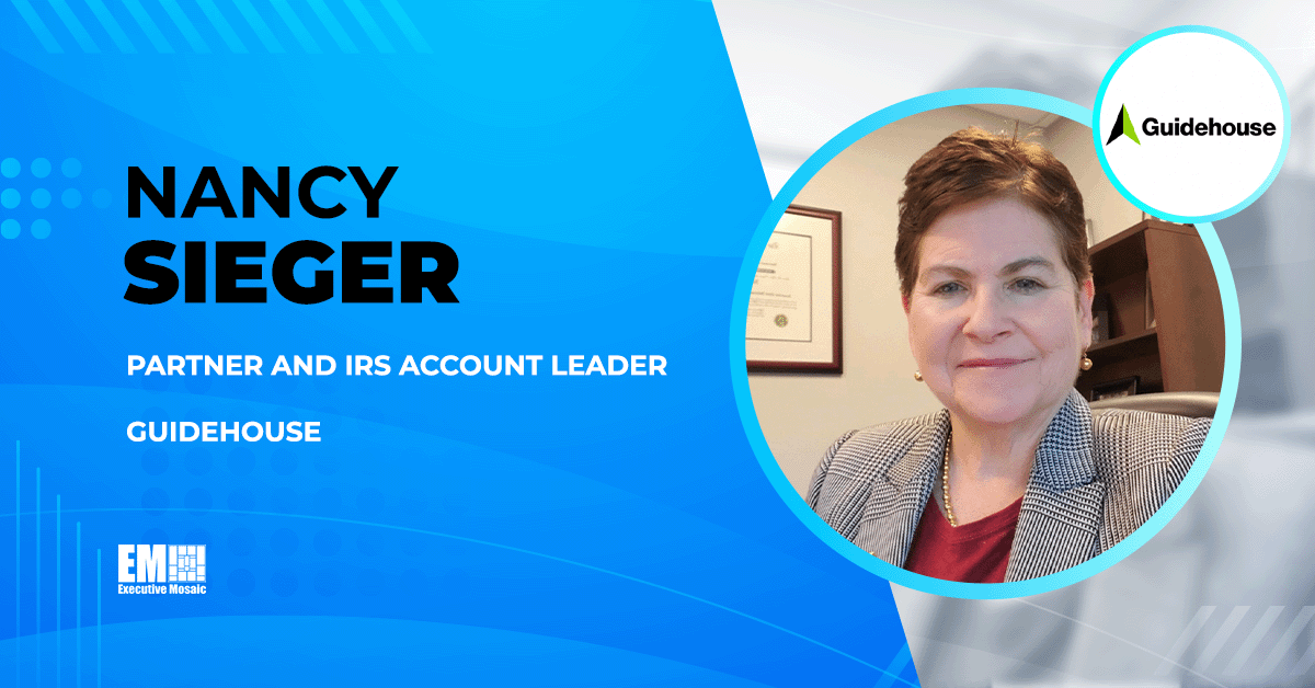 Nancy Sieger Selected as Partner & IRS Account Leader at Guidehouse ...